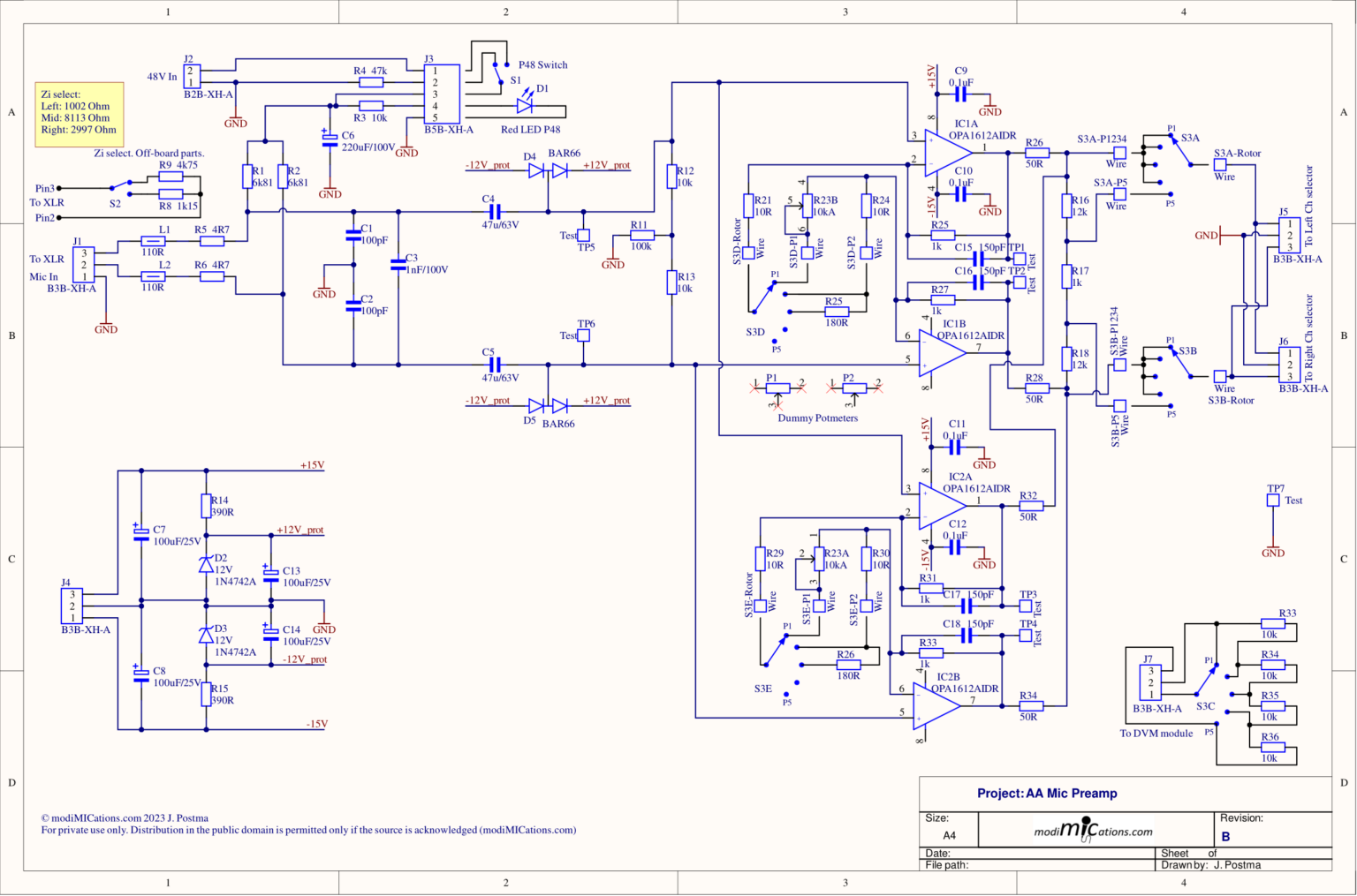 Microphone Preamp – Modimications